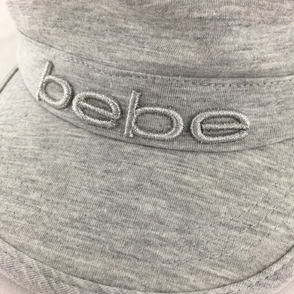 bebe | Accessories | Bebe Gray Logo Hat Cadet Cap Adjustable Back Nwt ...